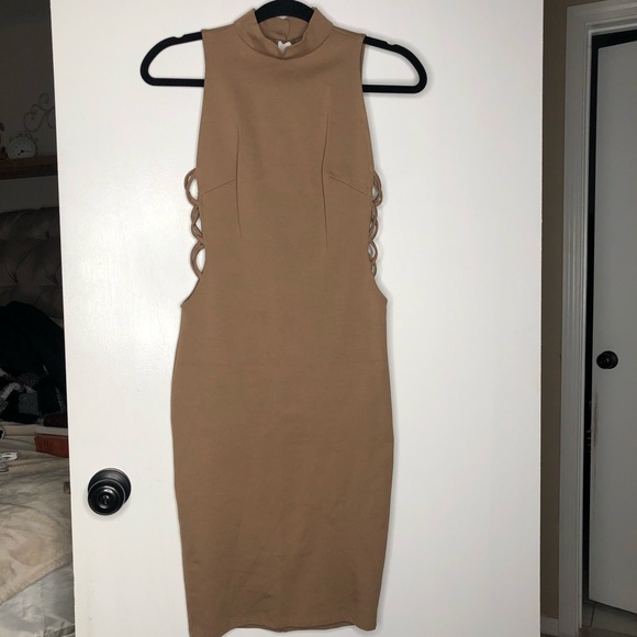 Dresses | Tan Open Side Dress | Poshmark